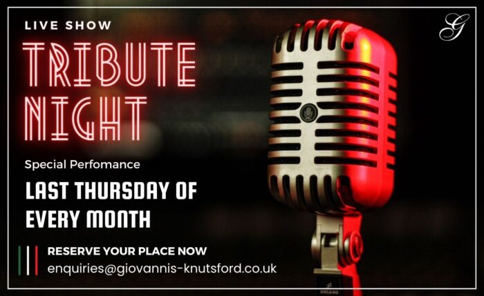 Unforgettable Tribute Nights - Giovanni's Knutsford